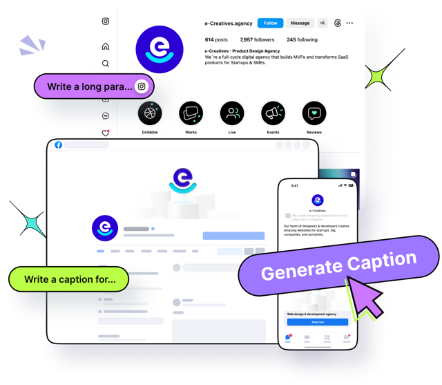 Free AI caption generator for social media - No login